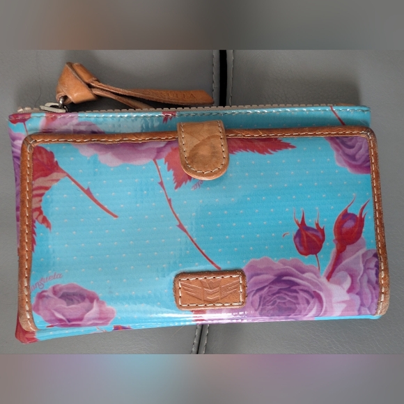 Consuela | Bags | Consuela Blue Floral Wallet | Poshmark